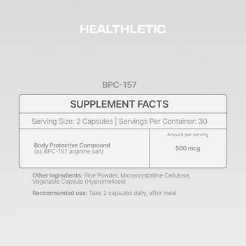 BPC-157 Supplement | Gut, Joint & Muscle Recovery Support – Healthletic